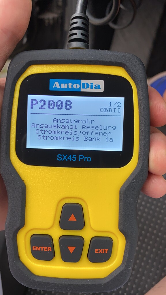 [8P] Fehlercode P2008 mach Umbau Ansaugbrücke - HiFi, Car-Alarm und ...